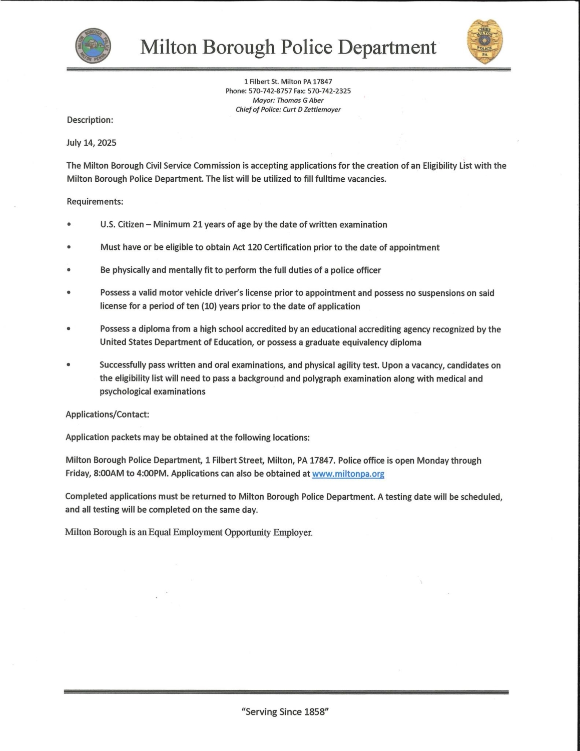 Welcome - Milton Borough